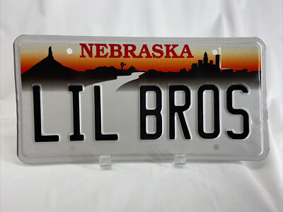 LIL BROS Vintage Vanity License Plate Nebraska Personalized Auto Man ...
