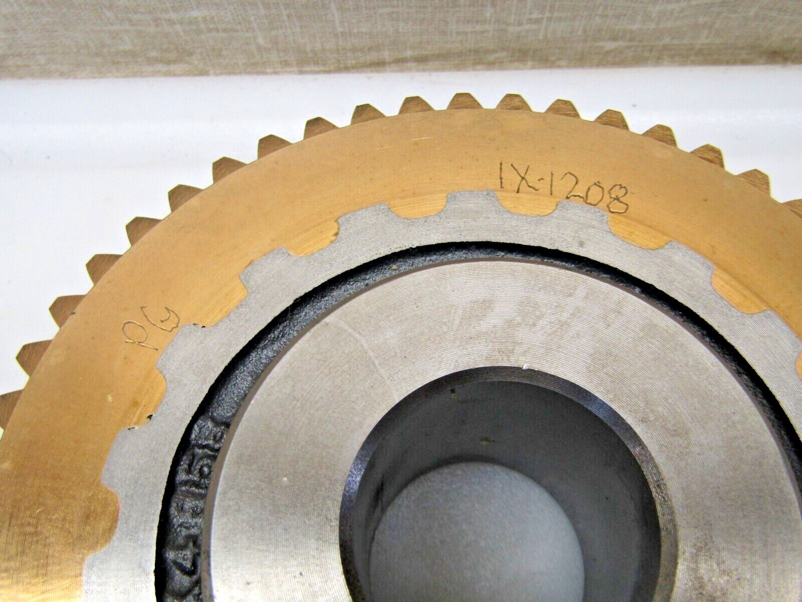 Brass Steel Worm Gear 1X-1208 S-696683 54 Teeth 1-1/2" Keyed Bore 155mm ...