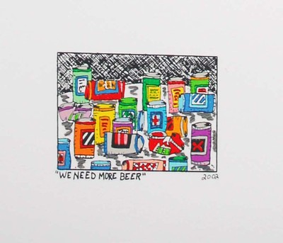 James Rizzi - We Need More Beer - im Druck betitelt und datiert | eBay.de