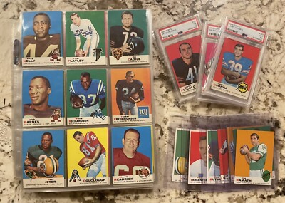 1969 Topps Football Complete Set Ex Cond w/ 3 graded cards | eBay