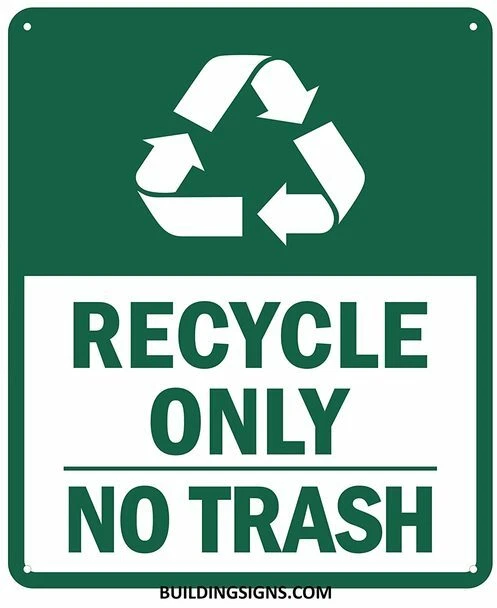 Recycle Recycle Only Signs To Print Free