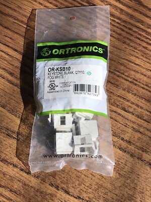 Ortronics - OR-KSB10 - Fog White - Keystone Blanks (pkg of 10) | eBay
