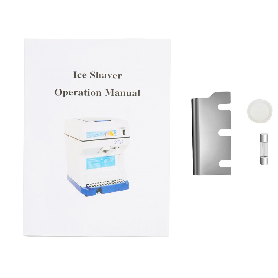 265LBS/H Commercial Ice Shaver Ice Crusher Snow Cone Machine PC Paddles ...