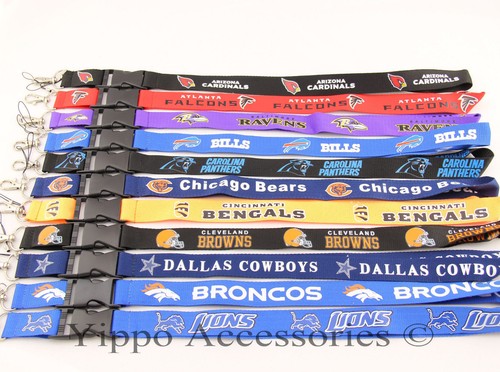NEW NFL Football Team Lanyard,Keychain,Cell Phone, ID Badge Holder ...