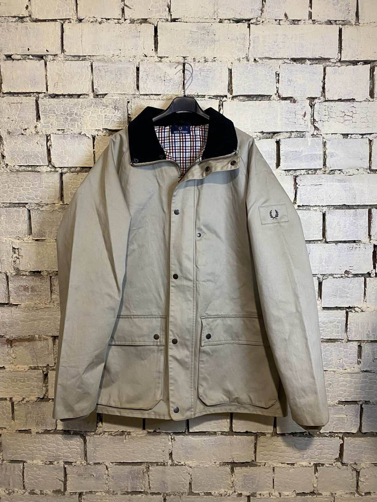 Fred Perry (Vintage) Sand Color Parka Coat, English S… - Gem