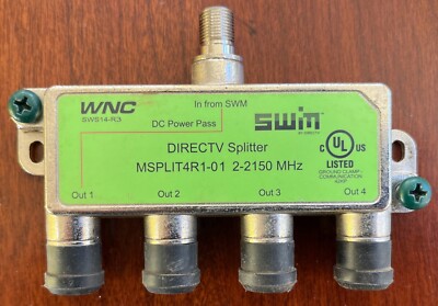 DirectTV Splitter MSPLIT4R1-01 2-2150 MHZ WNC SWS 14-R3 (Bin:C) | eBay