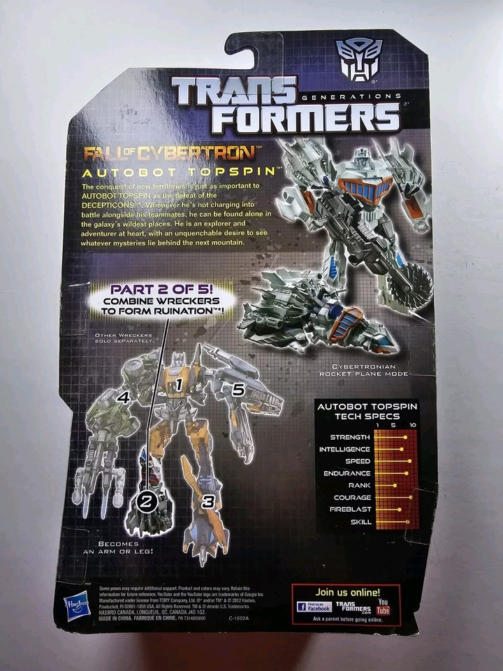 Transformers Generations Fall of Cybertron - Topspin - Wreckers ...