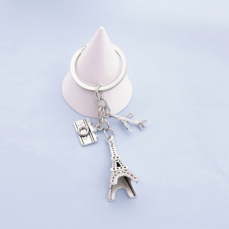 Lovely Mini Paris Eiffel Tower Keychain Aircraft Camera Bag Pendant ...