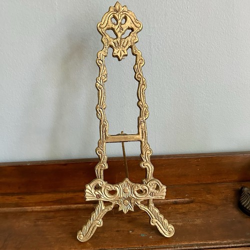 Vintage Brass Ornate Decorative Easel Art Display Pictures Book Stand ...