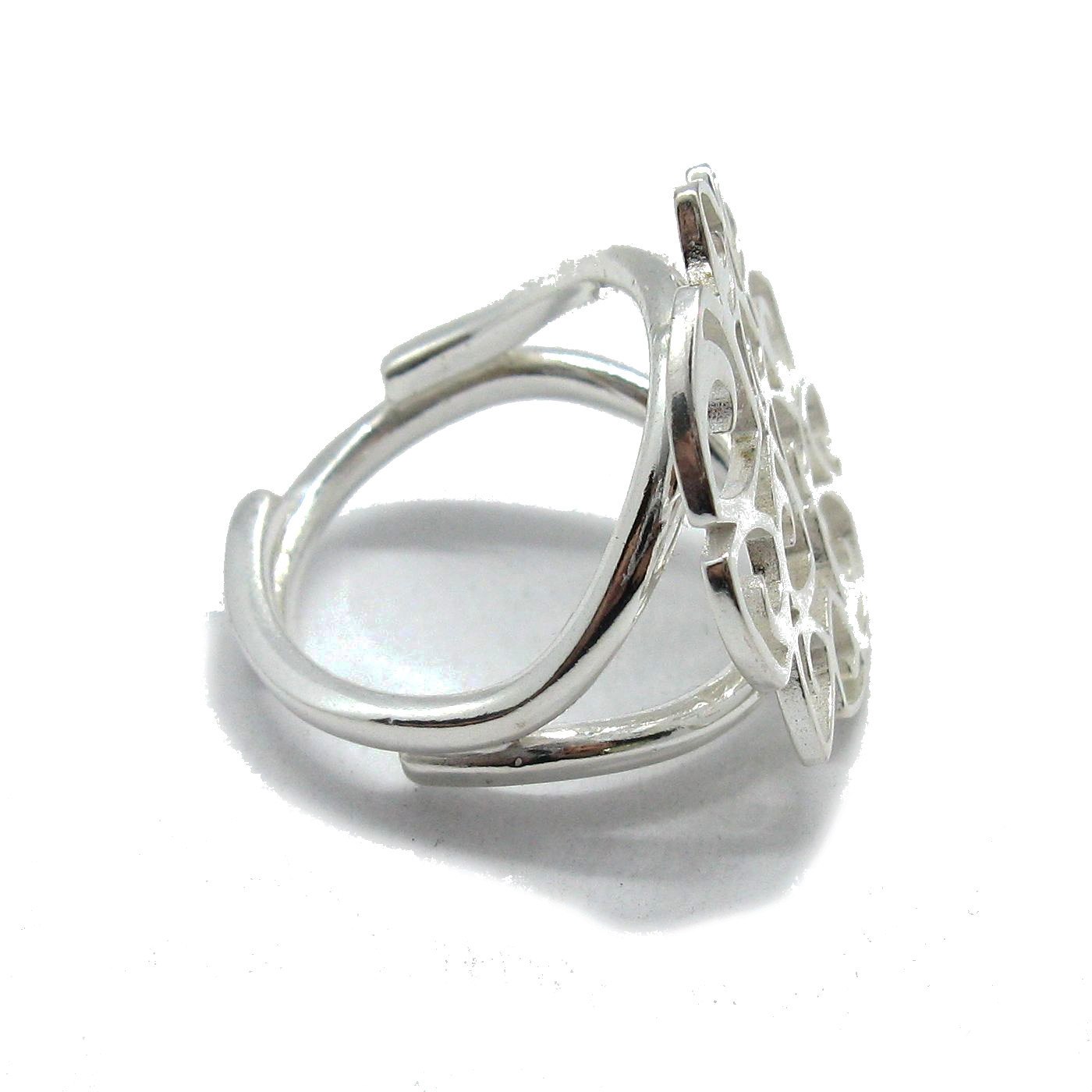 Stylish Sterling Silver Ring Solid 925 Adjustable Size Nickel Free ...