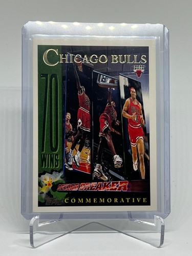 1996-97 Topps Chicago Bulls Record Breakers 72 Wins #72 Michael Jordan ...