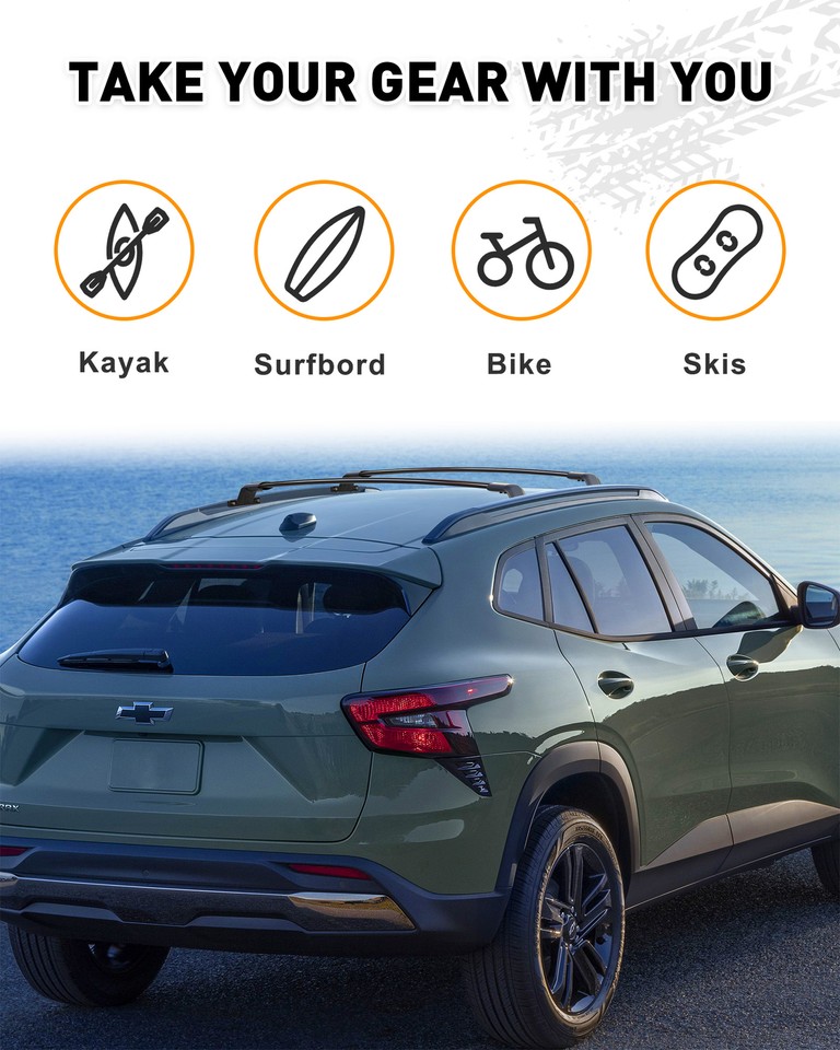 Cargo Racks for Chevy Trax 2024+ Roof Rack Cross Bars Rail Luggage ...