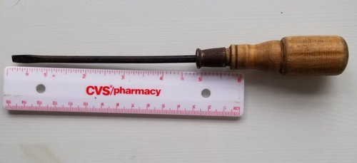 Unique Turned Screwdriver Wood Handle Blacksmith Made Flathead Vintage ...