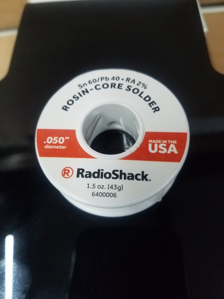 RadioShack Sn 60/Pb 40.RA2% Rosin Core Solder .050" Diameter 640-0006 ...