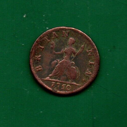 1750 Great Britain George II copper farthing | eBay