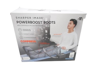 Sharper Image Powerboost Boots Air Compression Leg Massager | eBay