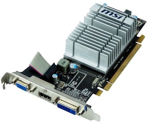 MSI AMD RADEON HD 5450 512MB PCI-E 2.0 x16 VGA HDMI DVI-I MS-V234 Video ...