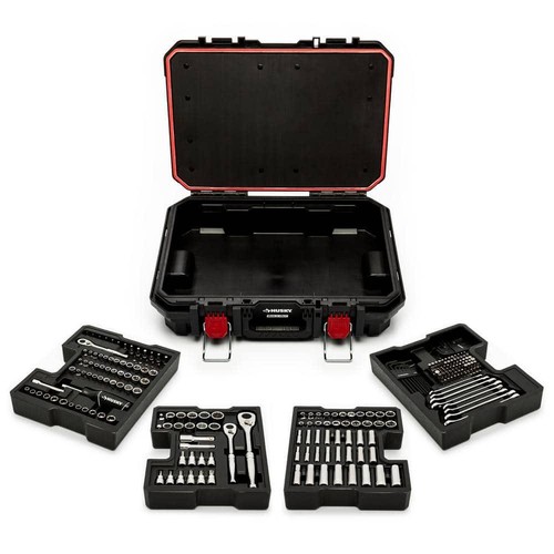 Husky SAE/Metric Mechanics Tool Set Multi-tool w/ Build-Out Tool Case ...