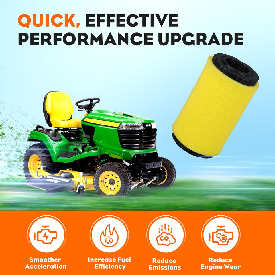 2x 793569 Air Filter For BRIGGS & STRATTON 793685 Pre Filter JOHN DEERE ...