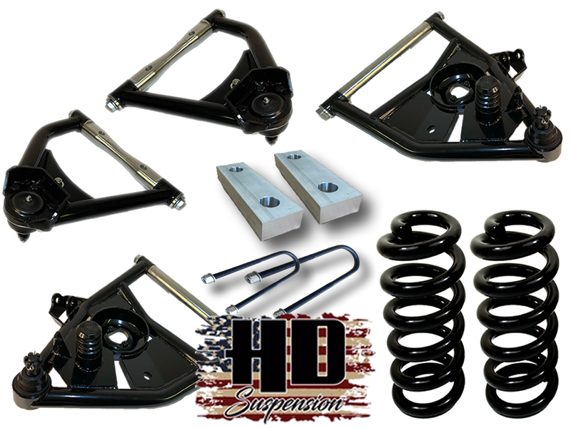 C10 K5 Coils Control Arms Lowering Drop Control Arms Blocks Ubolts 3"F ...