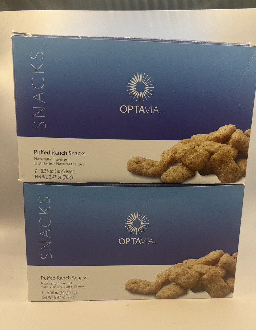 Two Optavia Puffed Sweet & Salty snacks Fuelings - 12 Fuelings 8/24-10/ ...