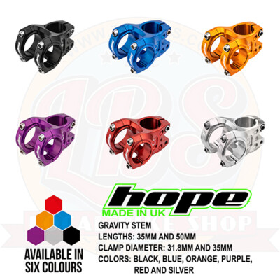 Hope Gravity Stem 35mm 50mm Length 31.8mm 35mm Bar - All options ...