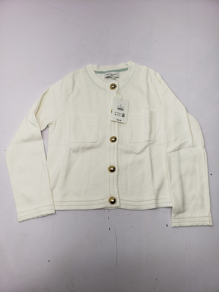 Free Assembly Womens Chest Pocket Cardigan Sweater Midweight Ivory Size ...