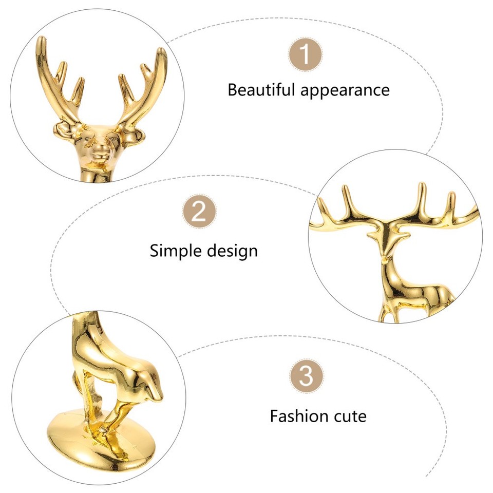 4 PCS Tabletop Deer Adornment Elk Figurines Decor Decorations for Home ...