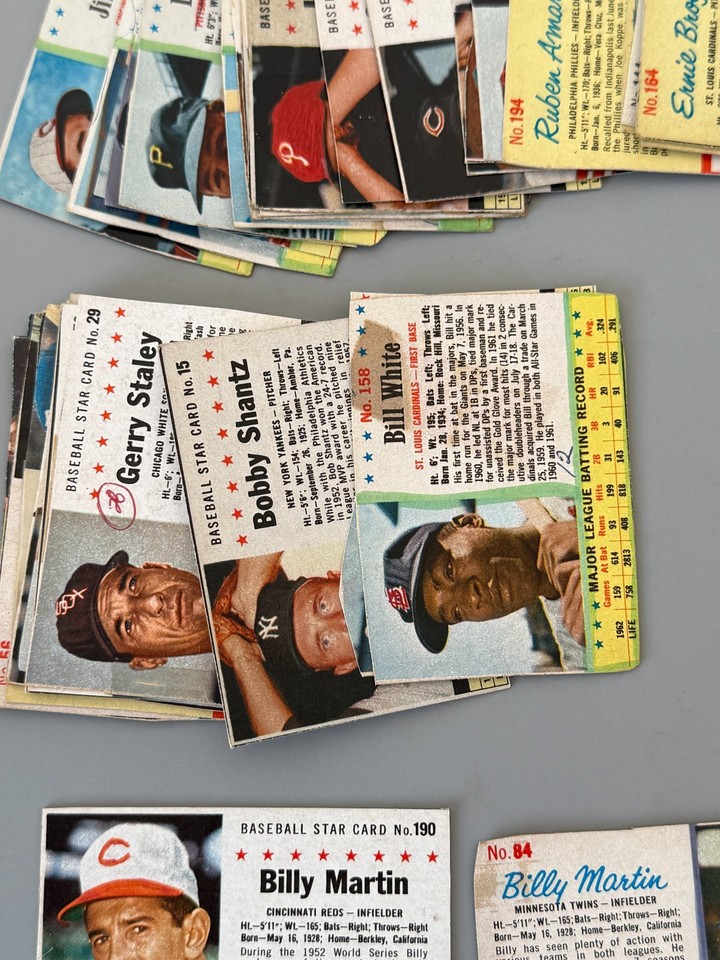 Lot of 70 - 1960s Post Baseball cards. All with ink marks | eBay