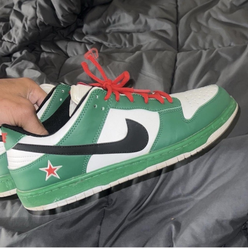 Nike SB Dunk Low Heineken Green Red Men's Skateboarding Sneakers Low ...