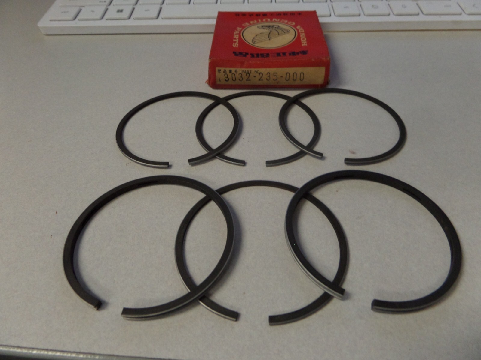 NOS Honda OEM .50 Oversize Piston Rings Set 1968 CA175 CL175 13032-235 ...