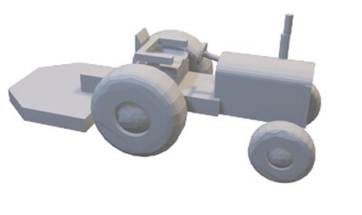 Resin printed Tractor with a Bushhog | eBay