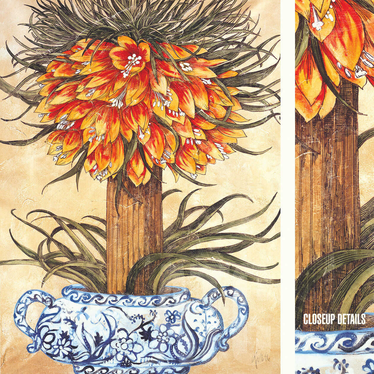 35W"x47H" NEW WORLD BOTANICAL I by SUSAN GILLETTE -VASE FLORAL CHOICES ...