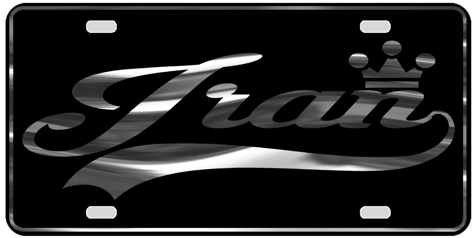 Iran License Plate All Mirror Plate & Chrome and Regular Vinyl Choices ...