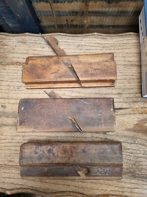 Antique Vintage Wooden Moulding Planes Various Profiles X 3 | eBay UK