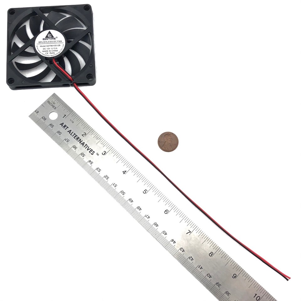 12V 80mm x 10mm Cooling Case Fan 8010 2pin 80x80x10mm DC for PC ...