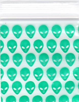 1" x 1" Apple baggies 1010 mini zipper bags PRINTED DESIGN (ALIEN) | eBay