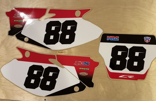 2002 2007 HONDA CR125 CR250 Number Plate Graphics Motocross Gloss ...