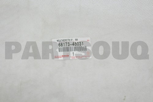 6817348031 Genuine Toyota WEATHERSTRIP, REAR DOOR GLASS, INNER RH 68173 ...