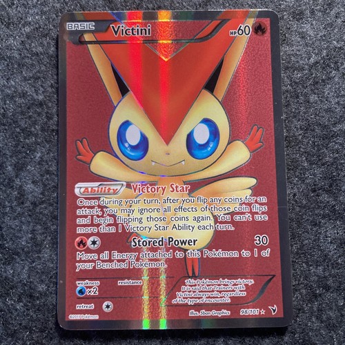 Pokémon TCG Victini Full Art Holo Card 98/101 BW Noble Victories | eBay