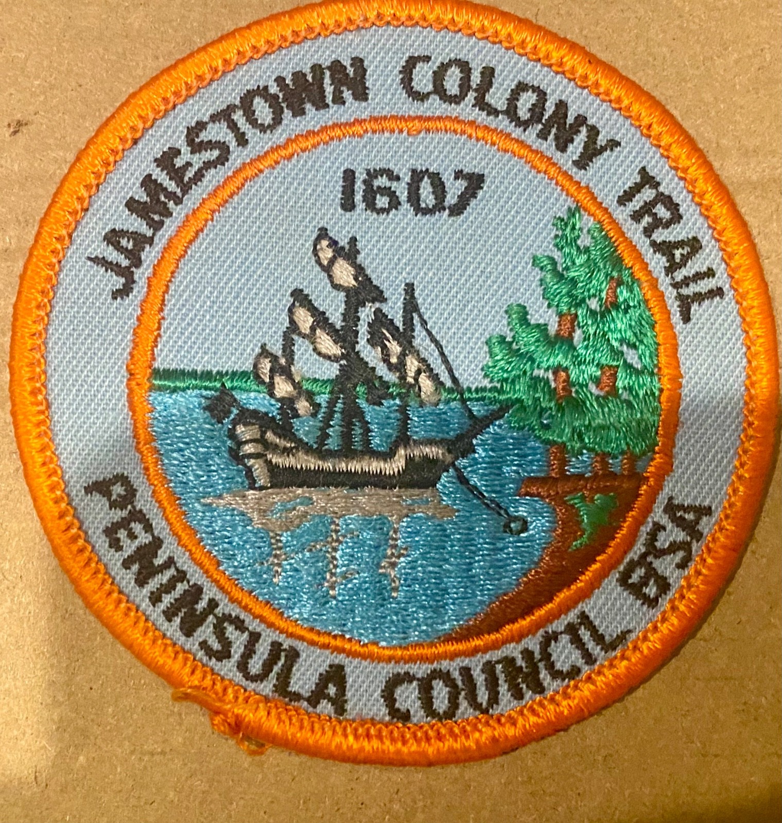 BOY SCOUT PATCH:: JAMESTOWN COLONY TRAIL PEDNINSULA COUNCIL BSA | eBay