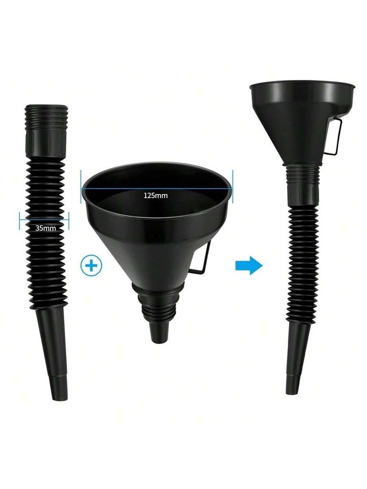 6 Pcs Automotive Funnel Set, Wide Mouth Fuel And Oil Funnels, Plastic ...
