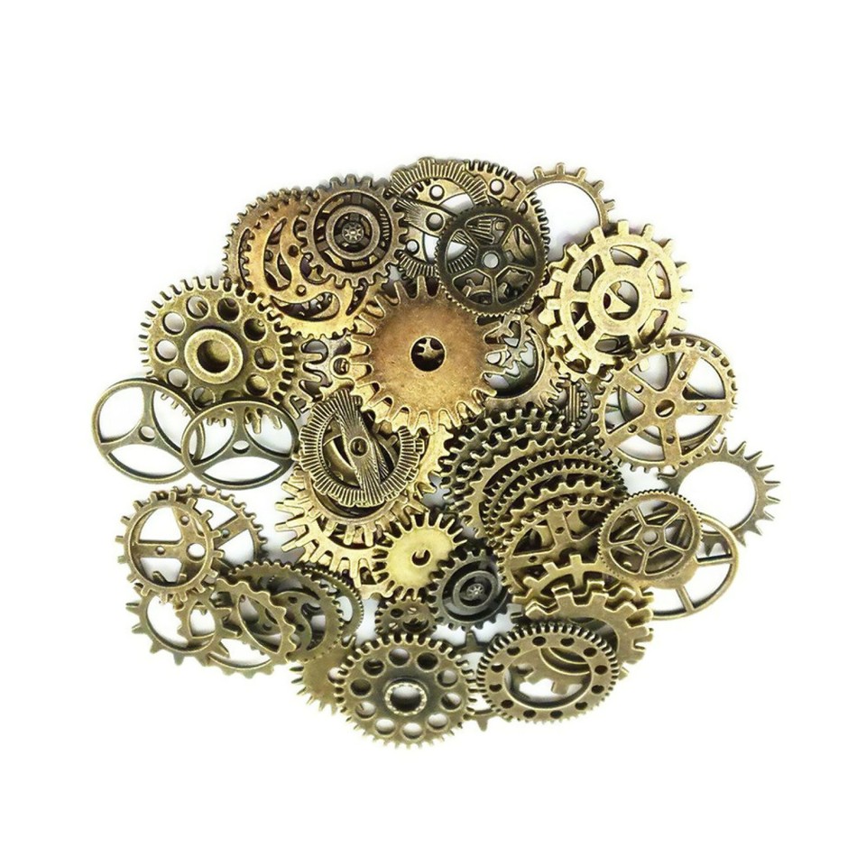 20pcs Bronze Watch Parts Steampunk Cyberpunnk Cogs Gears DIY Jewelry ...