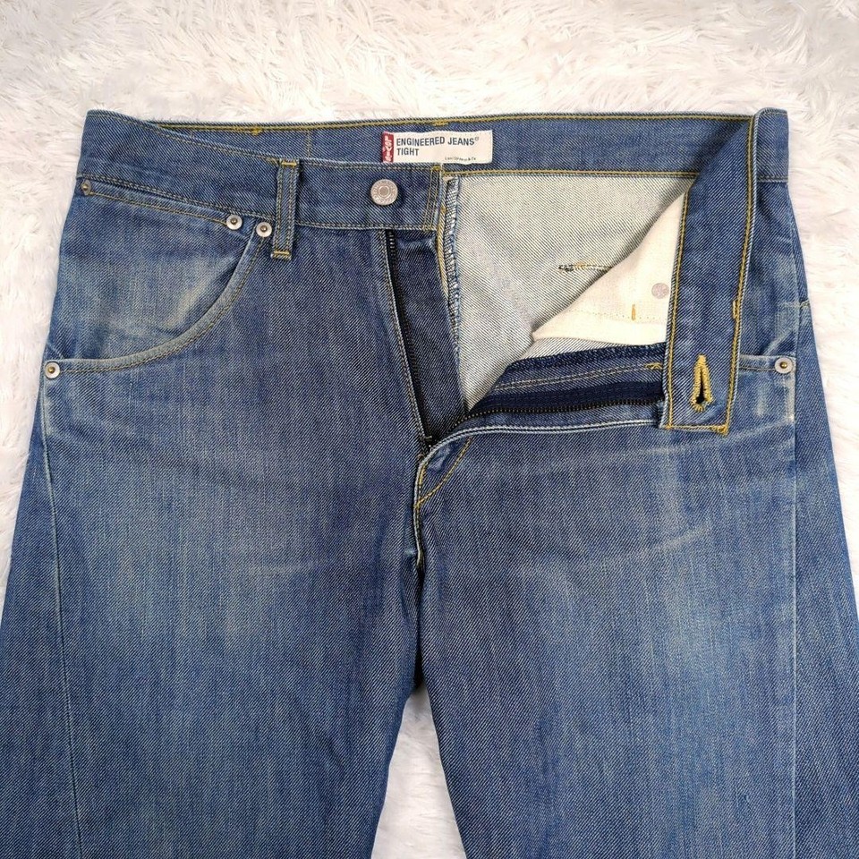 Levi’s 00s Engineered Jeans W32 3D Cut Tight Men's Denim Pants Made in ...