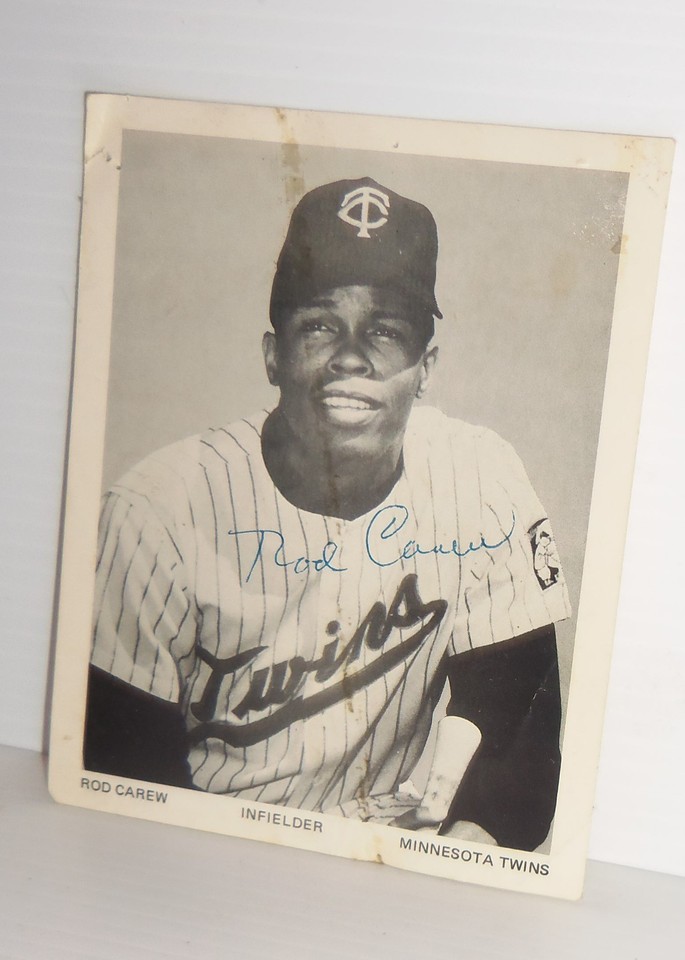 1991 Rod Carew Cartlan Baseball Signed Collector Plat & 2 Photos | eBay