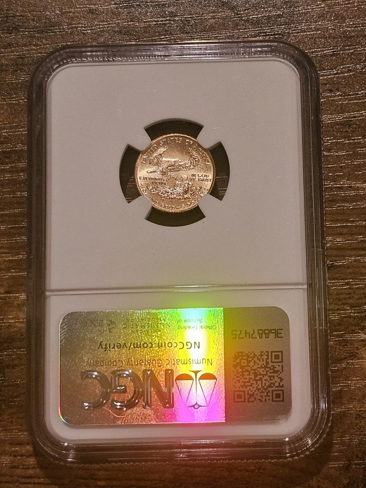 1999 $5 1/10oz AMERICAN GOLD EAGLE NGC MS70 RED BOOK LABEL! PERFECT! | eBay