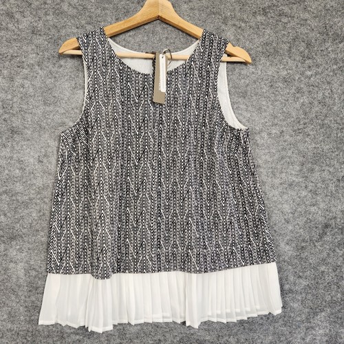 Sussan Top Womens Small Exclusive Print Sleeveless Flowing Tank Office ...