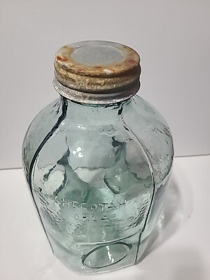 Vintage Antique Checotah OKLA , 3 Hole Camp Minnow Trap Glass Jar. Pat ...