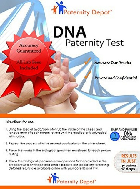 DNA Paternity Test Kit With All Lab Fees Included Accuracy Guaranteed ...