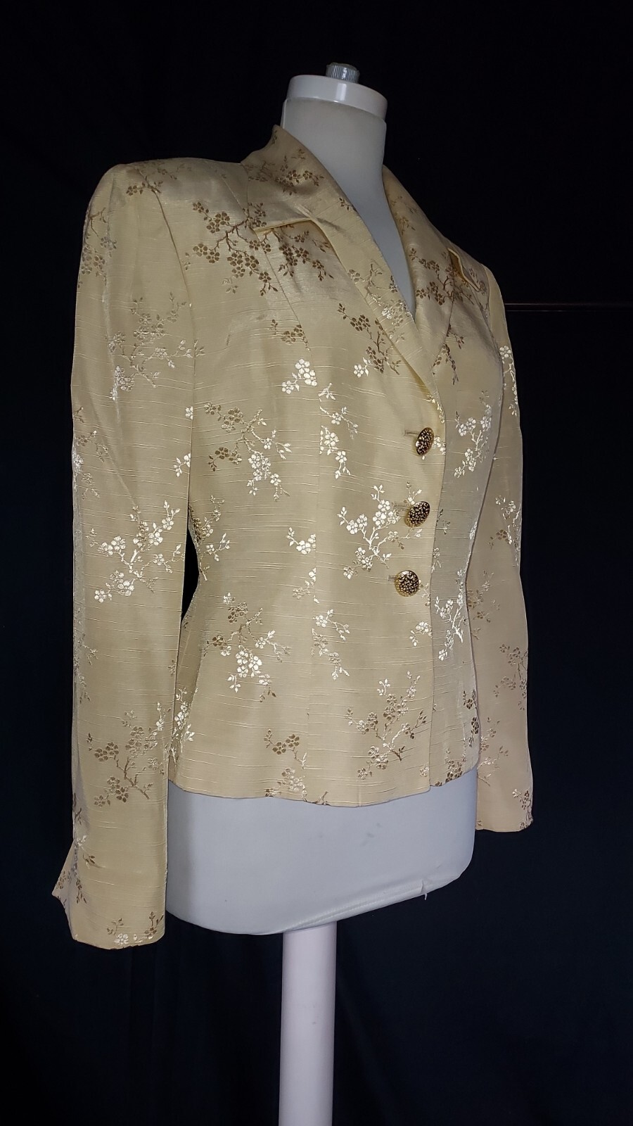 Mary McFadden Brocade Suit Jacket Coat Gold Brocade - Gem